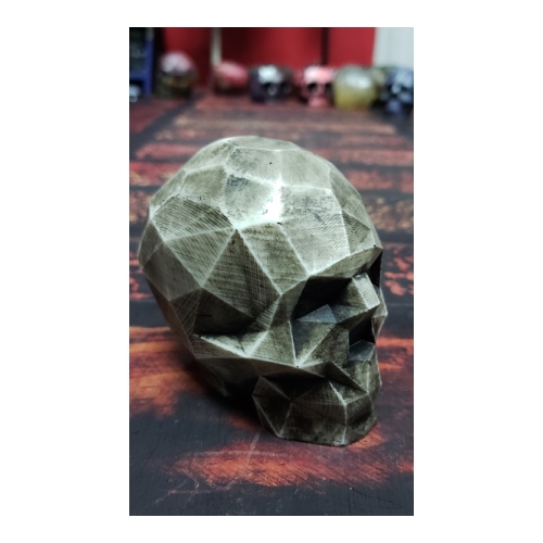 Calavera Geométrica De Resina Maciza - CALAVERAS