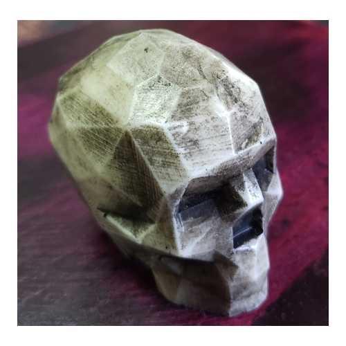 Calavera Geométrica De Resina Maciza - CALAVERAS